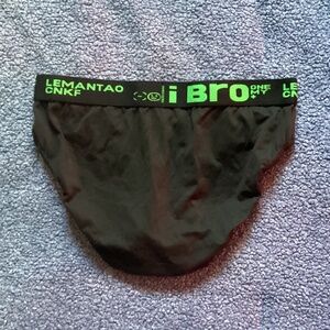 Underwear & Socks | Black Medium Brief With Green Writing | Poshmark